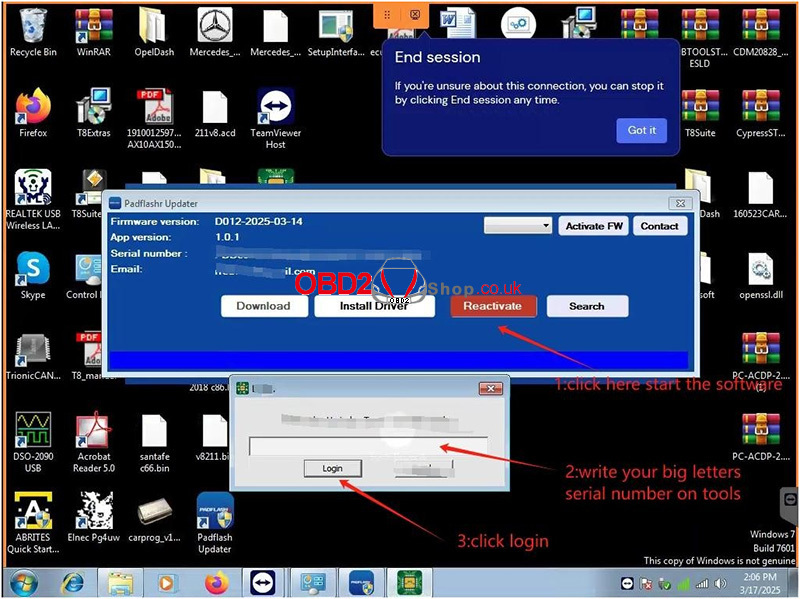 PadFlash ツール ソフトウェア インストール ガイド (Windows システム): OBD2 Tools On OBD2shop.co.uk
