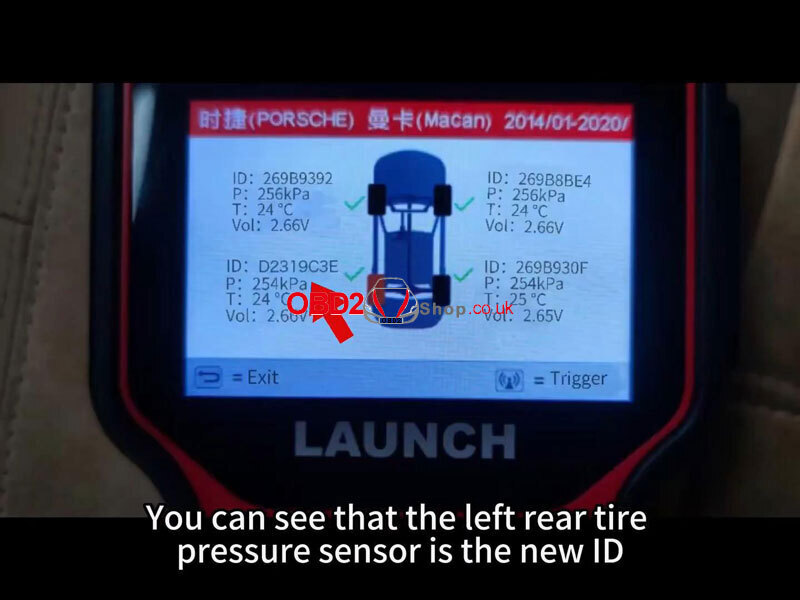 Launch X431 CRT5011E で TPMS センサーをリセットする方法?: OBD2 Tools On OBD2shop.co.uk